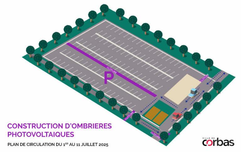 Bientôt des stationnements ombragés au Parc de Loisirs - Corbas